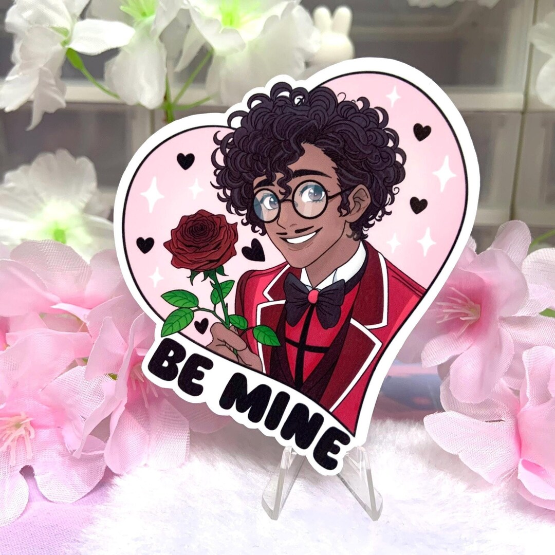 Human Alastor Vinyl Sticker Valentine Heart "be Mine" - Waterproof ...