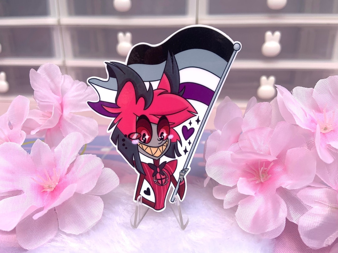 Alastor Asexual Ace Flag Sticker - Kawaii Cute Pastel Laptop Decal - Etsy