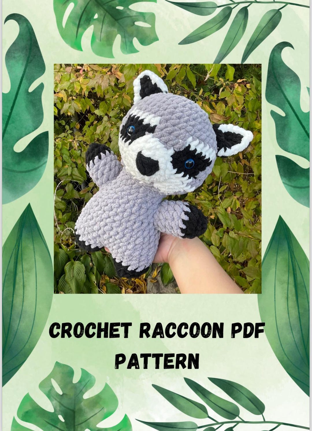 Rascal the Raccoon PDF Crochet Pattern - Etsy