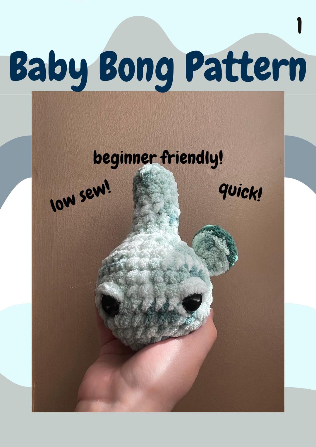 Low-sew Bong Crochet Pattern - Etsy
