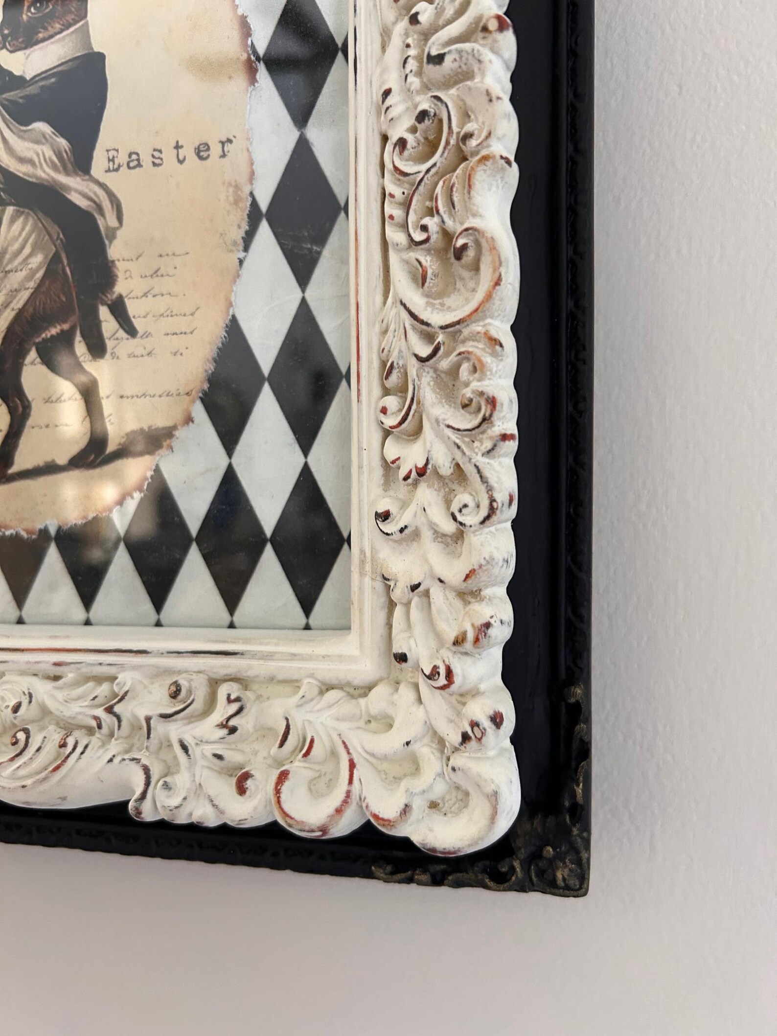 Frilly French Easter Bunny Art - Etsy