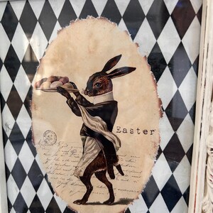 Frilly French Easter Bunny Art - Etsy