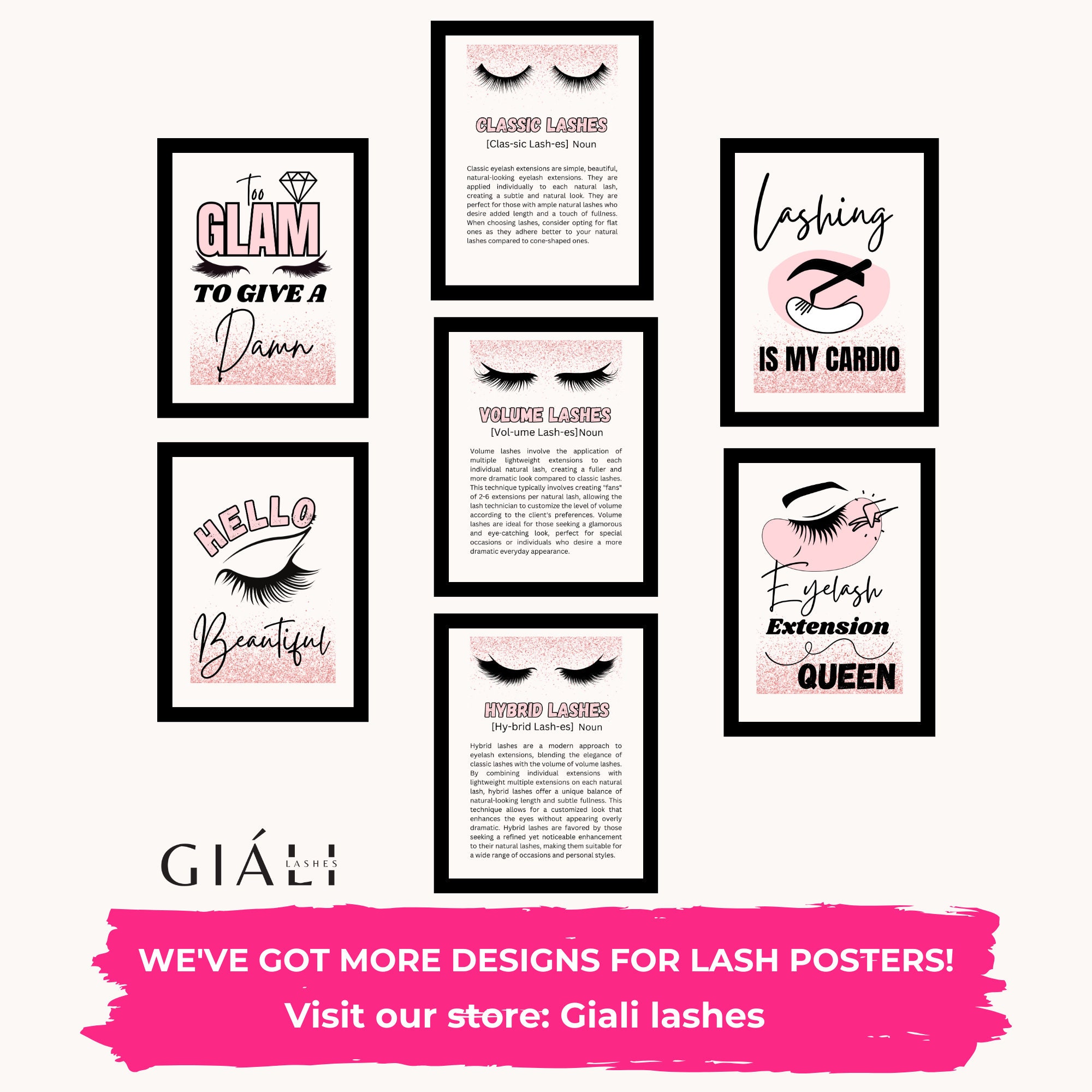 Lash Aftercare Poster, Editable Canva Template, Lash Room Decor ...