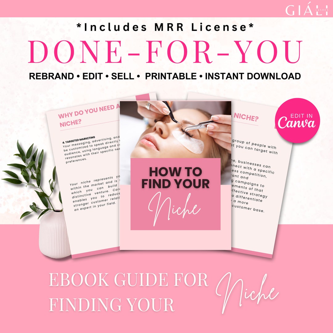 How to Find Your Niche Guide W/ MRR, Marketing Coaching Workbook, Lead ...