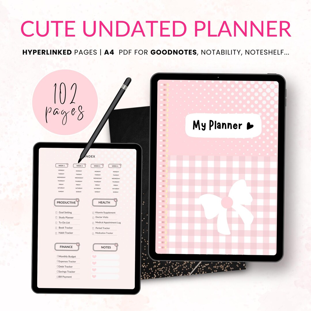 Ultimate Undate Digital Planner Hyperlinked Organized Life Goodnotes ...