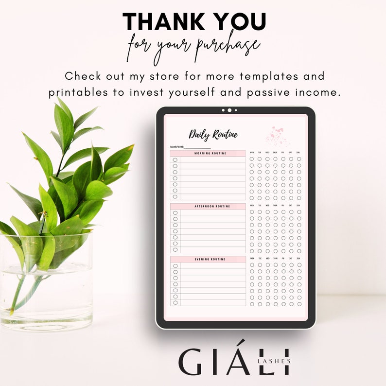 Undated Daily Routine Goodnotes Template, Daily Routine Tracker, Daily ...