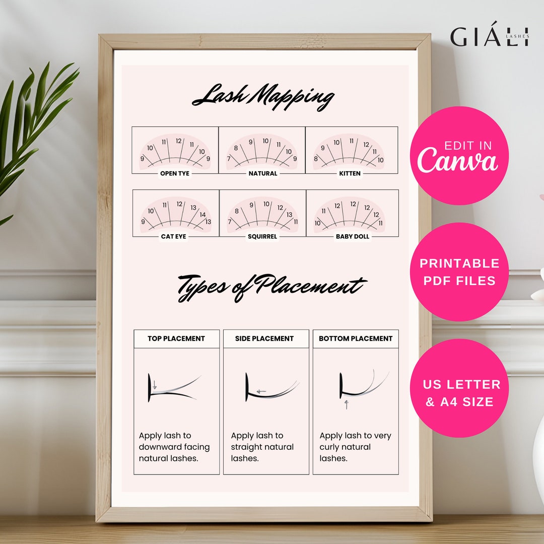 Lash Mapping, Lash Room Decor, Classic Volume Hybrid Eyelash Extension ...