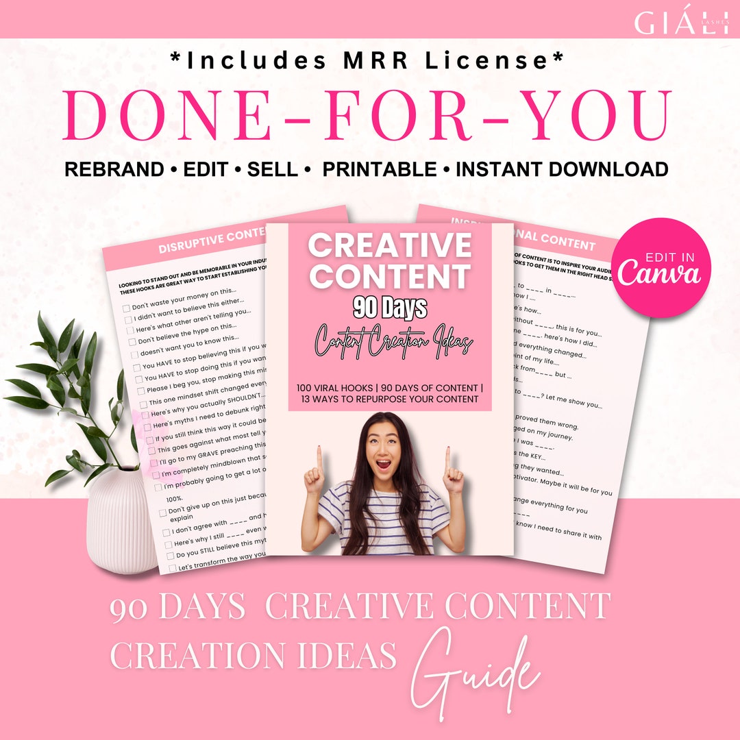 Social Media Planner 90 Day, Content Ideas Ebook, Lead Magnet Instagram Post Captions, Social ...