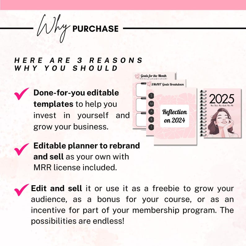 2025 Goal Planner Printable, Self Improvement Planner, SMART Goal ...