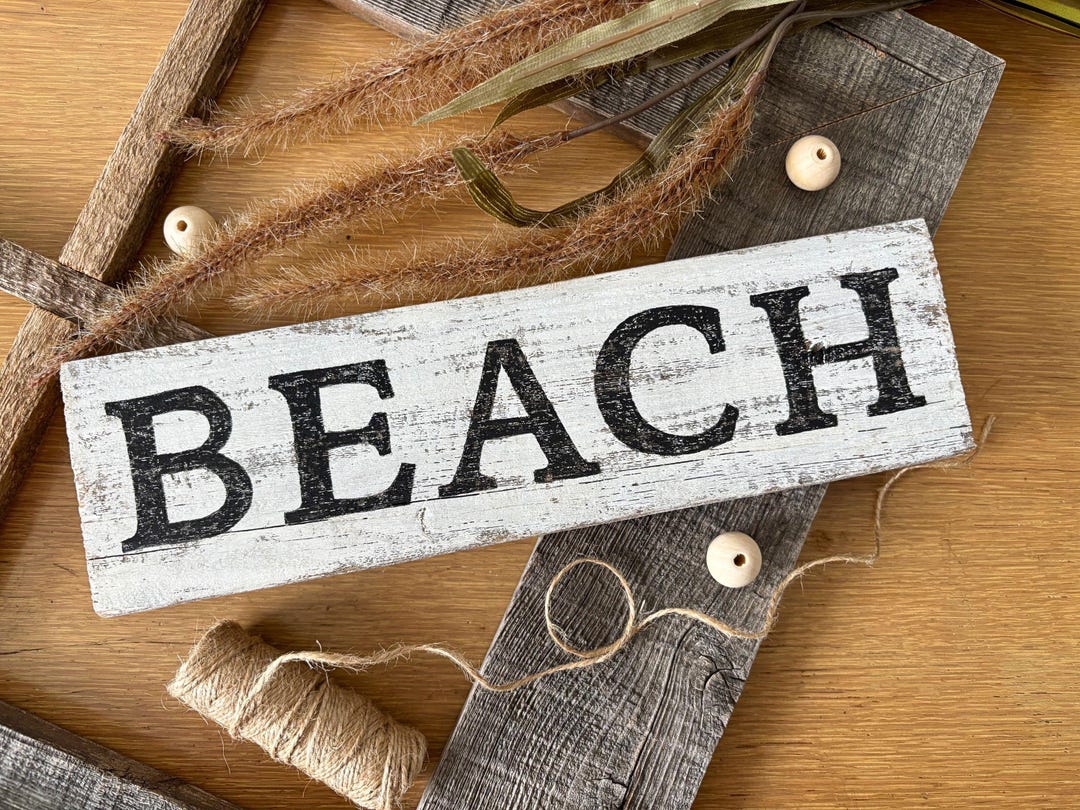 Beach Sign, Beach Wood Sign, Beach House Decor, Rustic Wood Sign ...