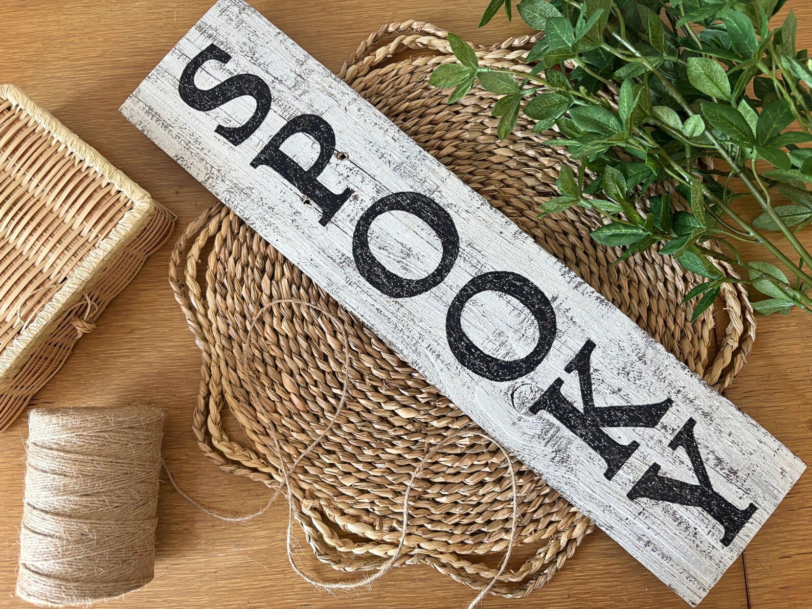 Spooky Sign, Spooky Wood Sign, Fall Home Decor, Halloween Decor ...