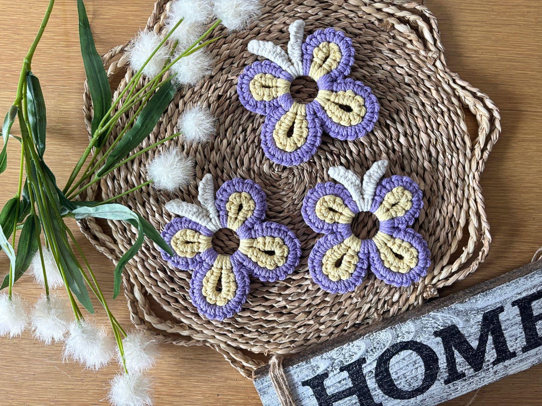 Macrame Butterflies Set of Three, Butterfly Wall Hanging, Playroom ...