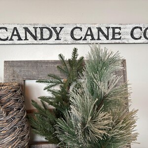 Candy Cane Co Sign, Candy Cane Wood Sign, Christmas Decor, Holiday Sign ...