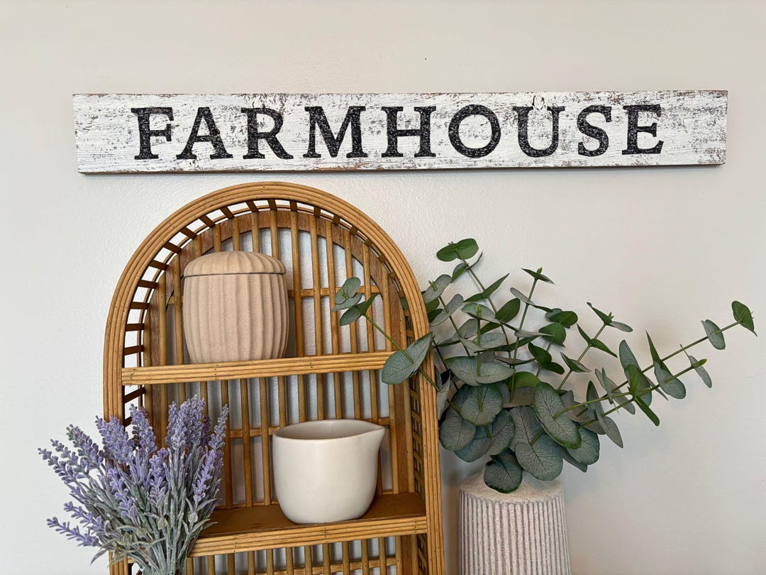 Distressed Farmhouse Wood Sign, Rustic Kitchen Home Decor, Pantry ...