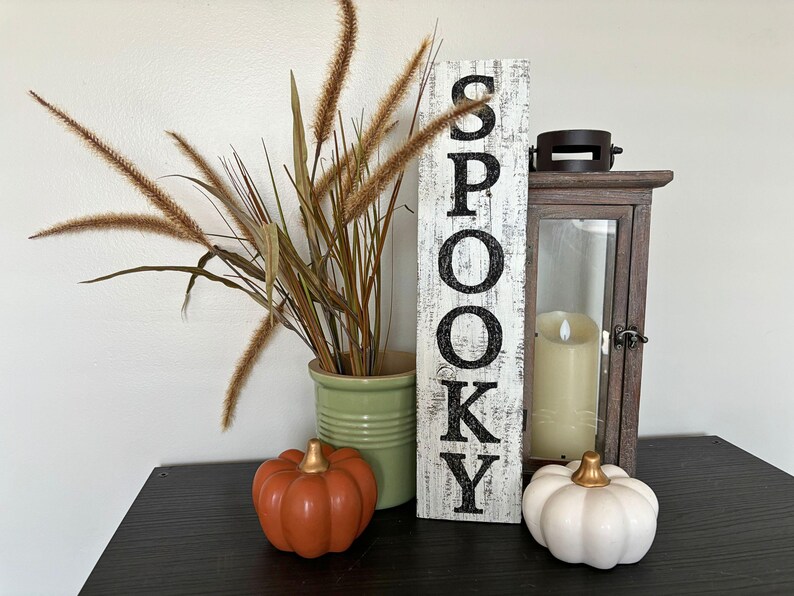 Spooky Sign, Spooky Wood Sign, Fall Home Decor, Halloween Decor ...