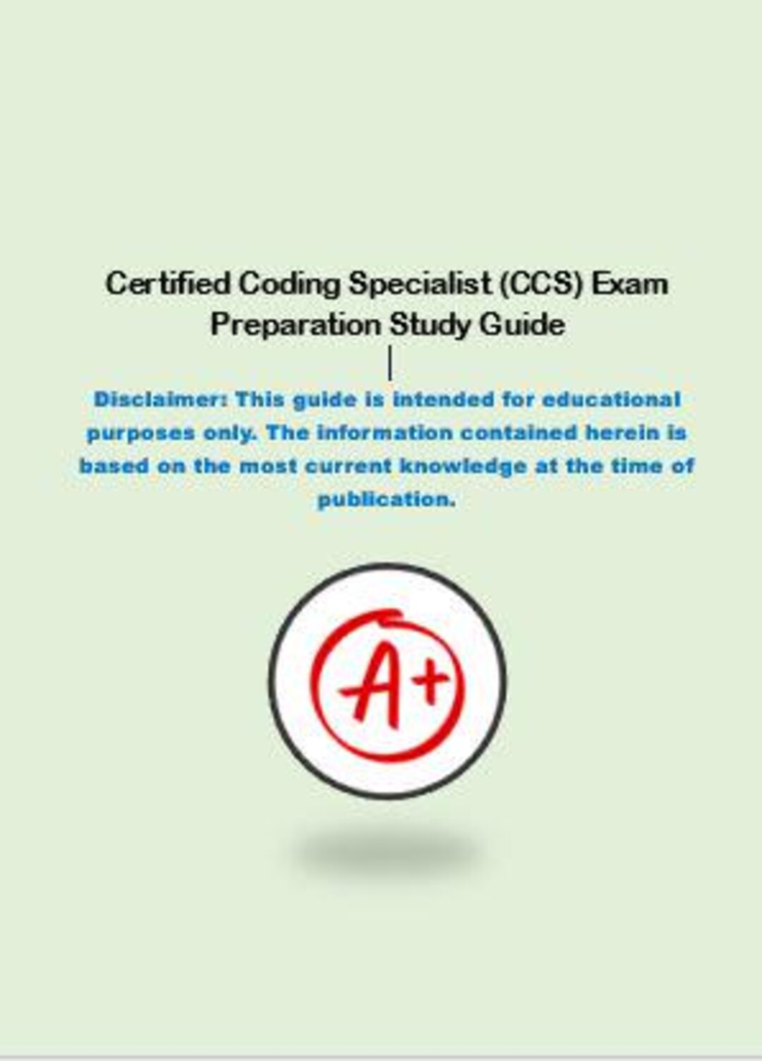 Certified Coding Specialist (CCS) Exam Preparation Study Guide - Etsy