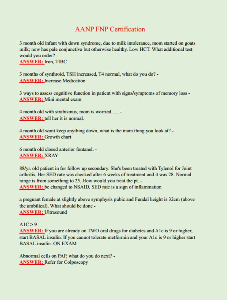 AANP FNP Certification Exam 2024/2025 - Etsy