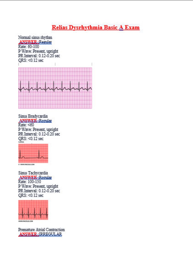 Relias Dysrhythmia Basic A Exam 2024/2025 - Etsy