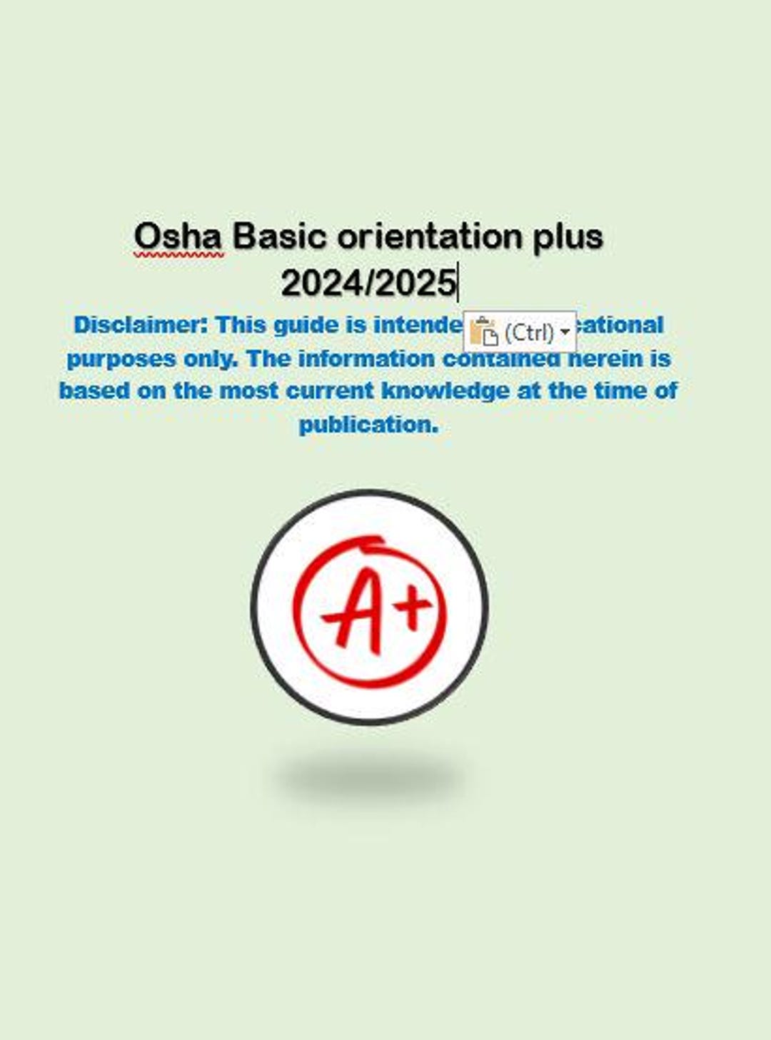 Osha Basic Orientation Plus 2024/2025 - Etsy
