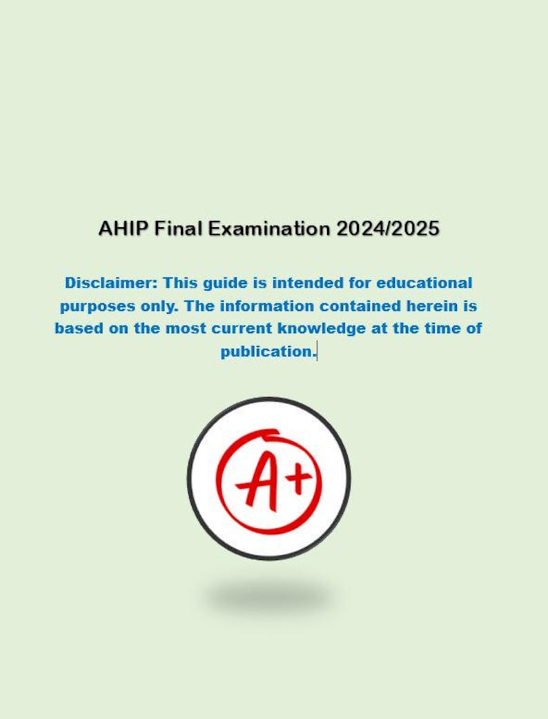 AHIP Final Examination 2024/2025 - Etsy