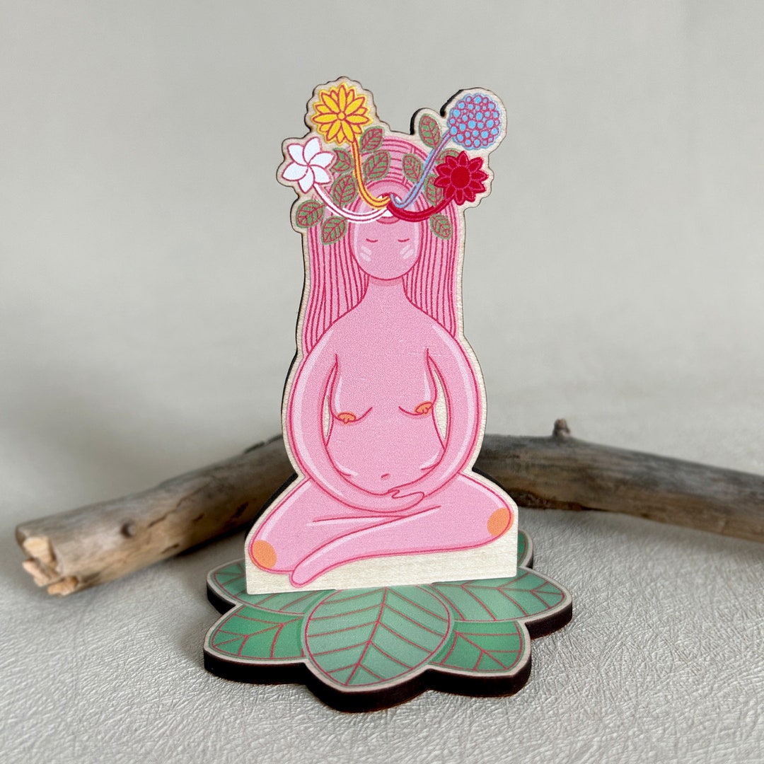 Meditation Wooden Standee Desk Companion Responsibly Sourced Wood - Etsy