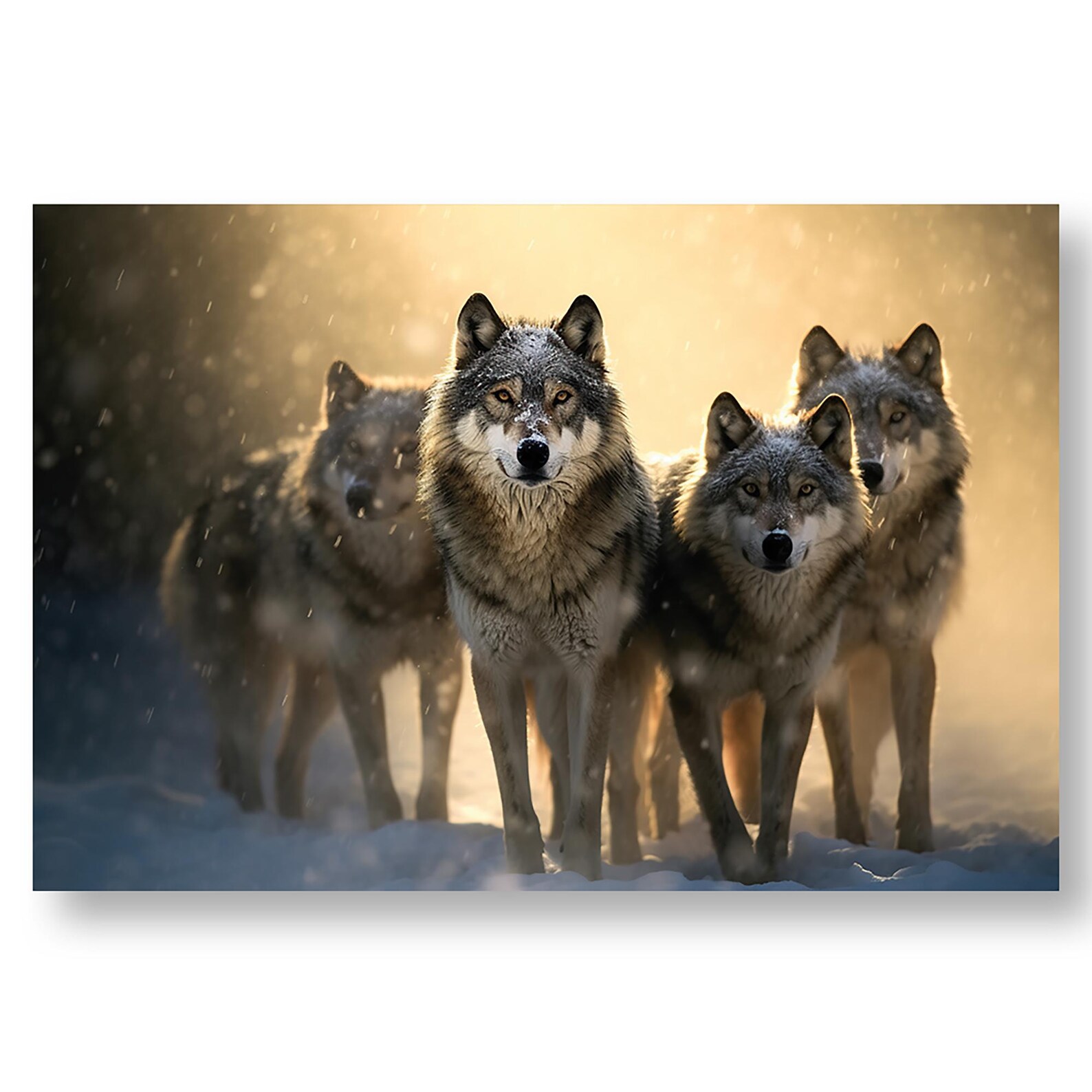 Wolf Pack Wall Art - Forest Wildlife Home Decor - Printable Artwork ...