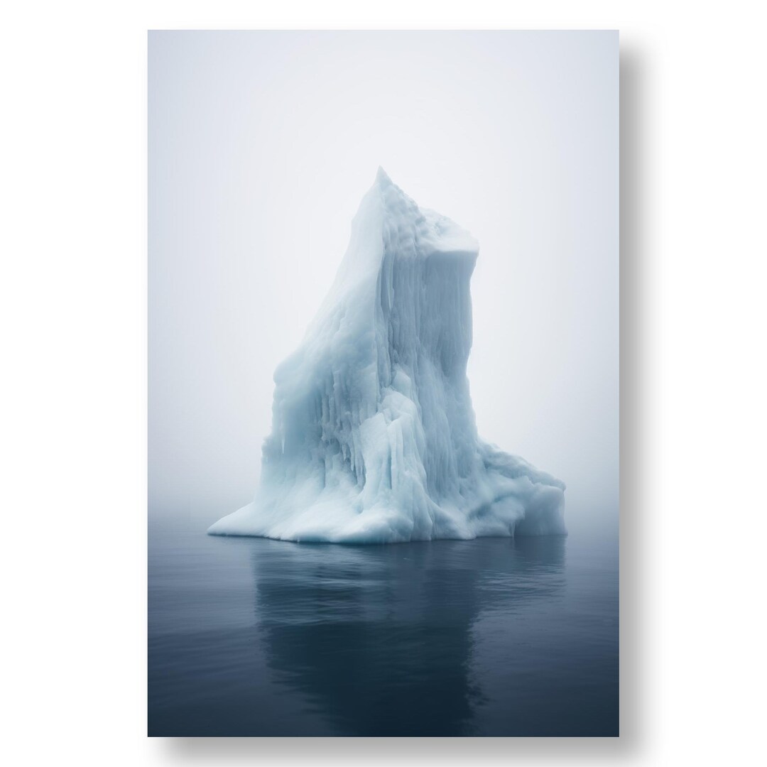 Poster Iceberg Wall Art - Minimalist Home Decor - Ocean Ambiamce ...