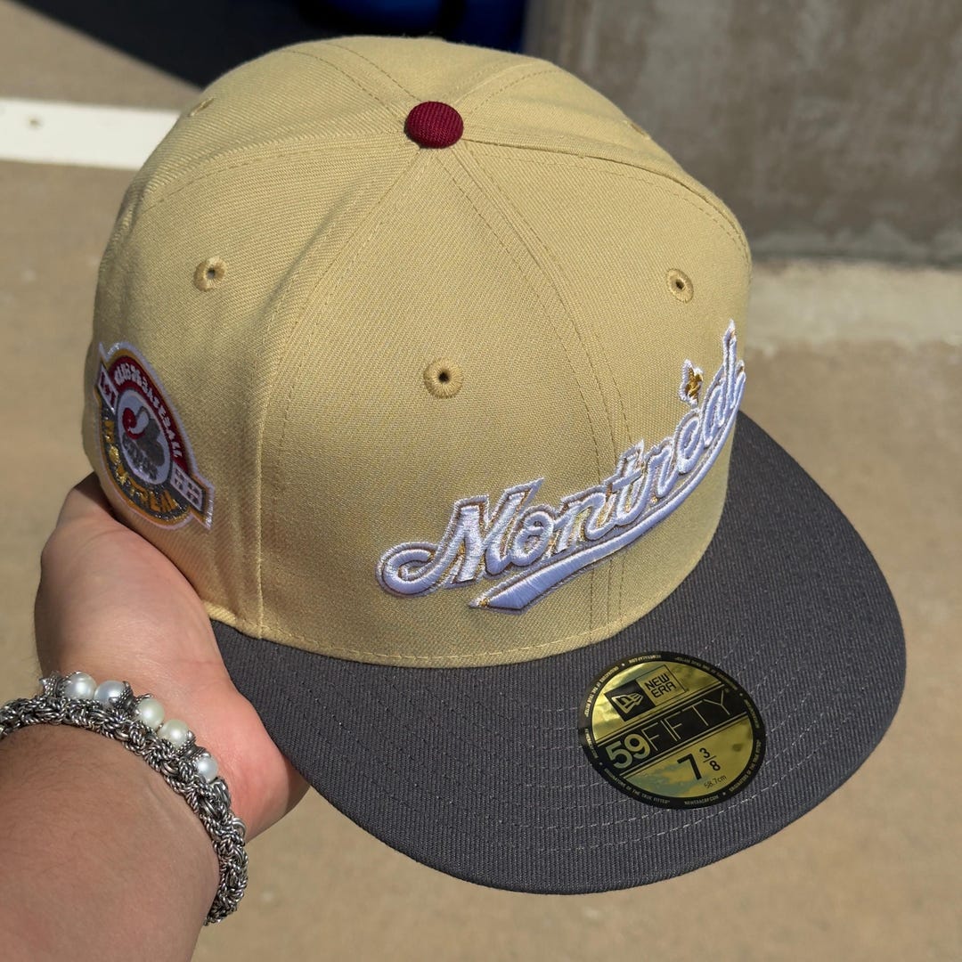 NEW Vegas Gold Montreal Expos Club Baseball Toronto 59fifty New Era ...