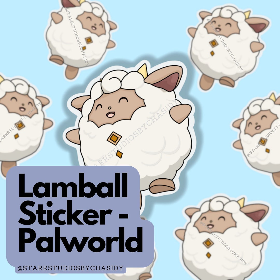 Lamball Adorable Furry Sticker for Palworld Merch Fans - Etsy