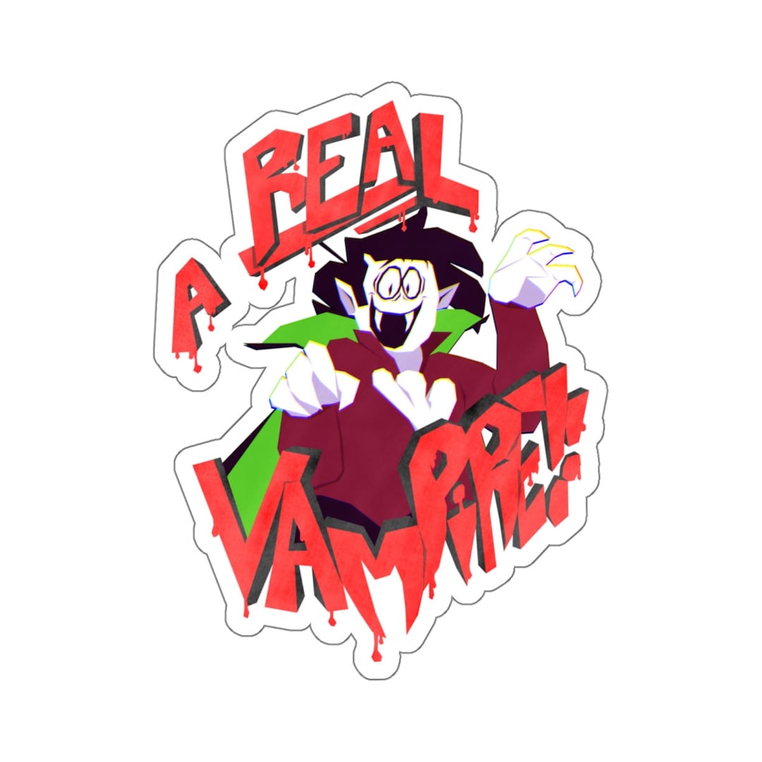 Spooky Month Streber A Real Vampire Vinyl Stickers Alternate Listing - Etsy
