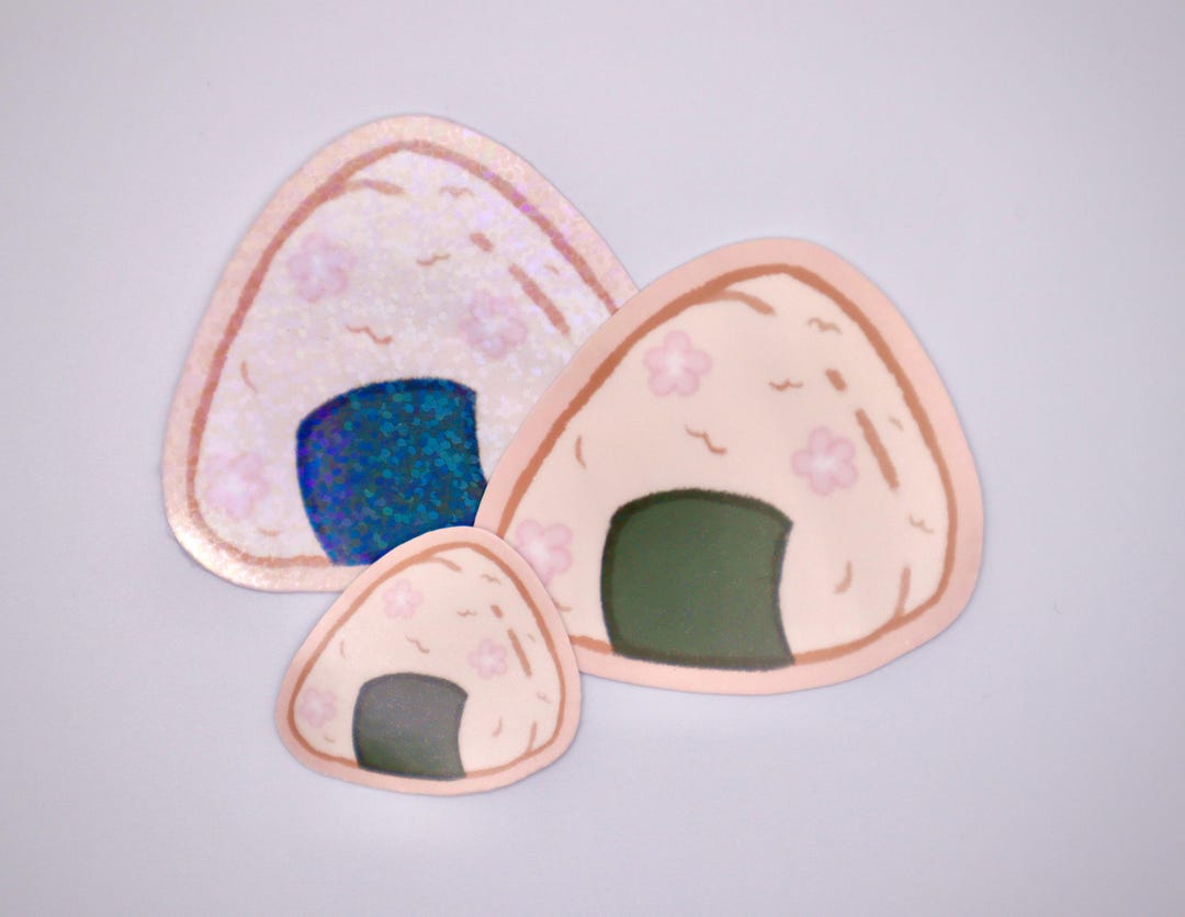 Sakura Onigiri Sushi Cherry Blossom Sticker - Etsy