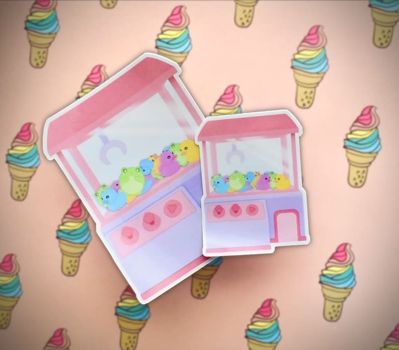 Pastel Claw Machine Sticker - Etsy