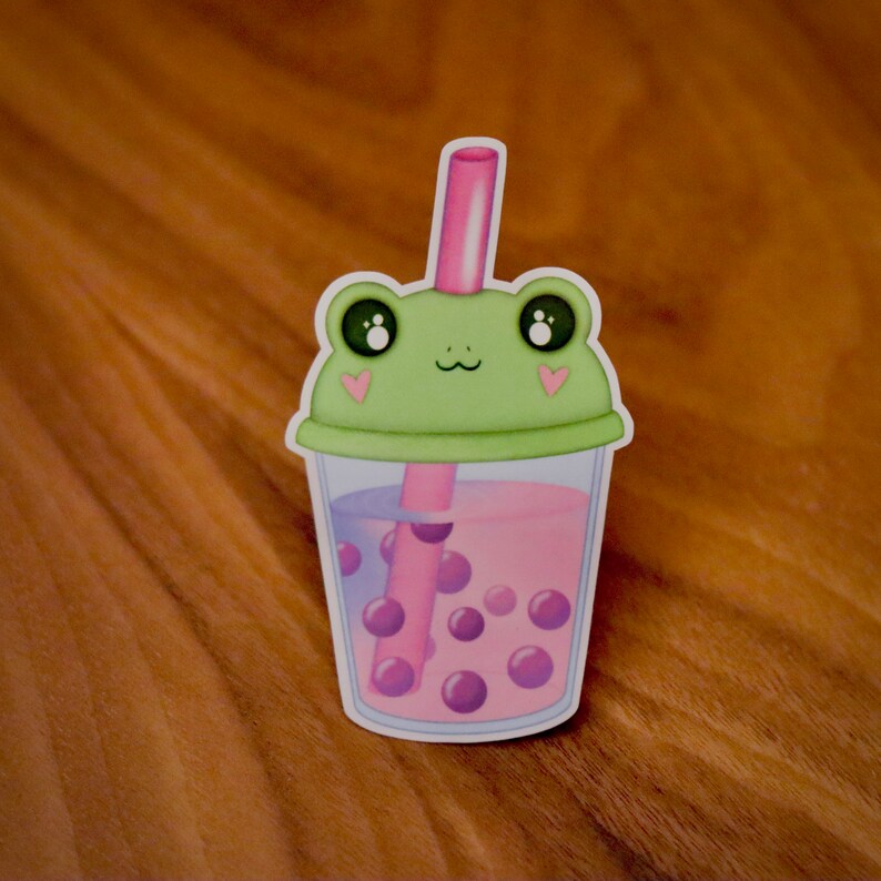Frog Boba Pal Sticker - Etsy