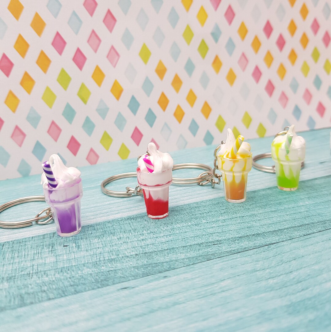 Mini Bubble Tea Key Chains Milkshake Drink Key Rings Boba Tea Lover ...