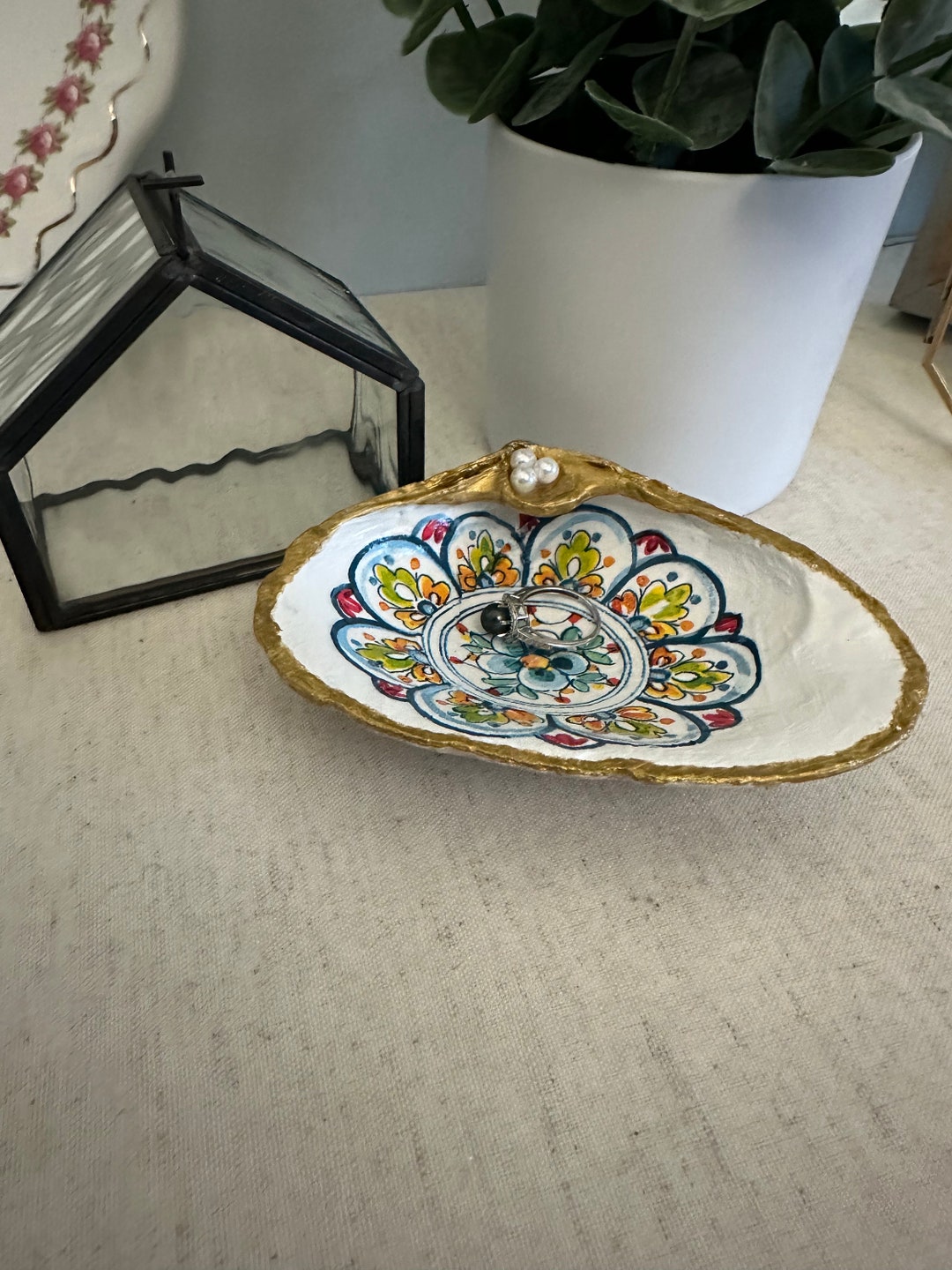 Decorative Clam Shell Floral Mandala - Etsy