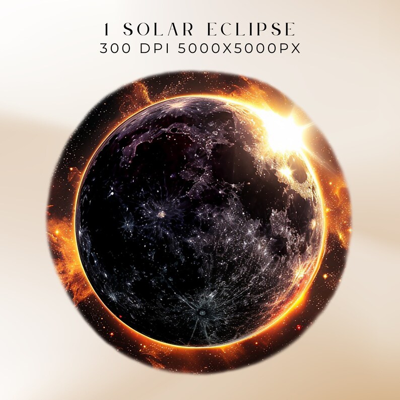 Total Solar Eclipse Clipart, Solar Eclipse Clipart PNG, Watercolor ...