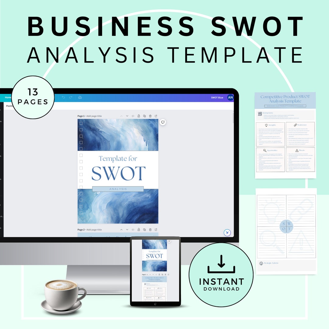 Competitive Market Analysis Template, SWOT Analysis Template, Gap ...
