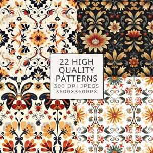 Autumn Digital Paper Set, Watercolor Autumn Leaves Digital Paper Pack ...