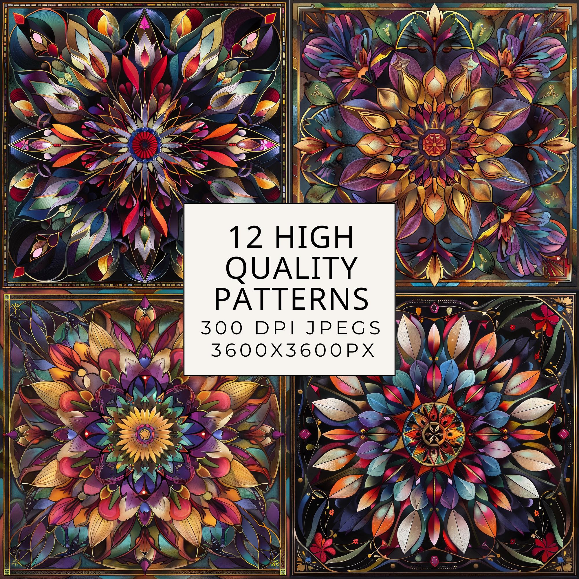 Mandala Clipart, Mandala Background Papers, Mandala Patterns, Printable ...