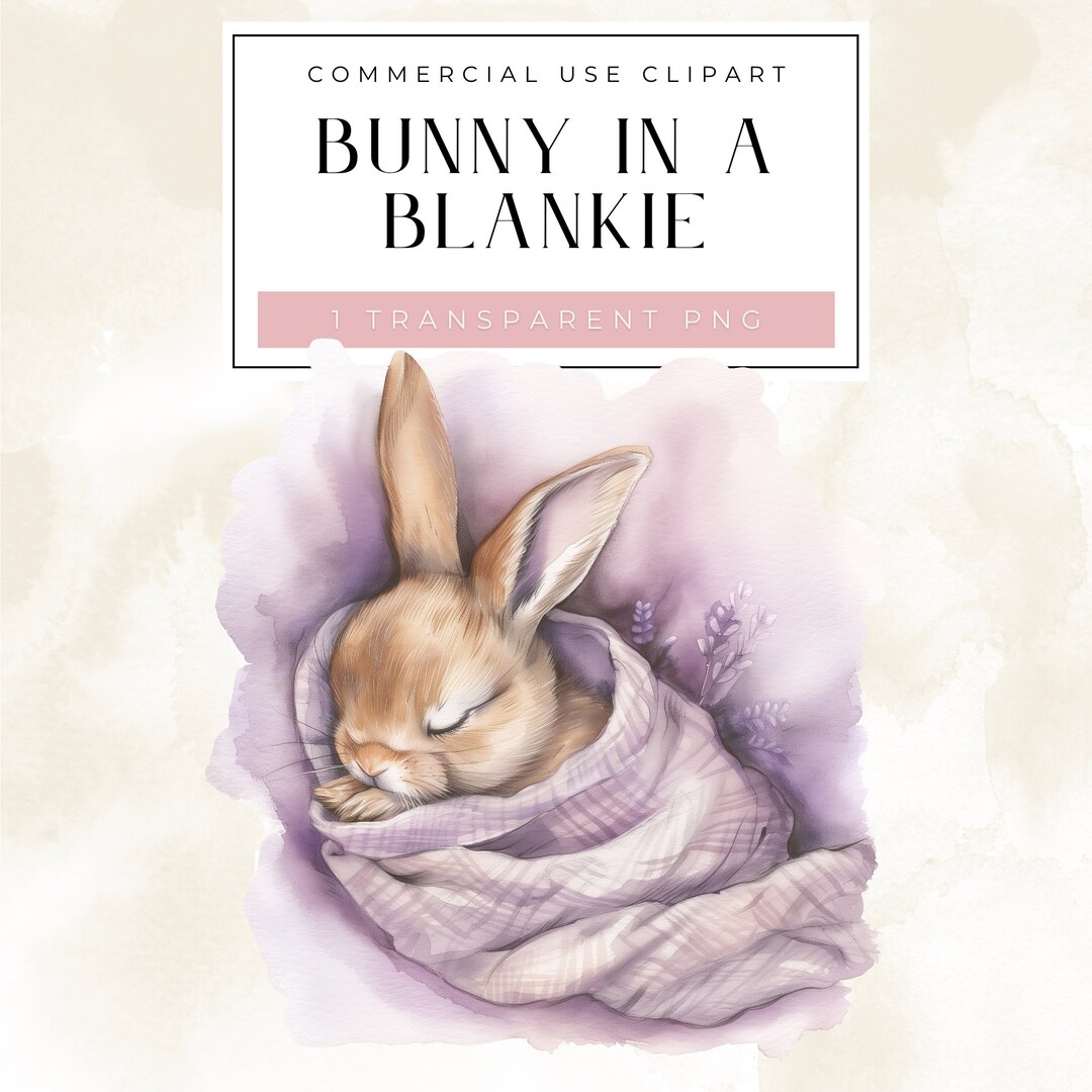 Sleeping Baby Bunny Clipart: Nursery Art PNG (digital Download) - Etsy