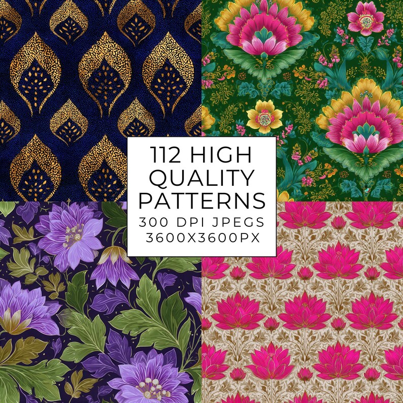 Balinese Batik Digital Paper Pack: Scrapbooking & Crafts (12x12 Inch ...