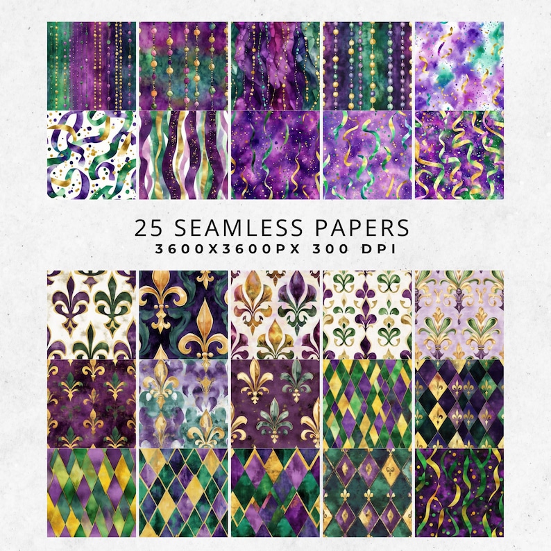 Mardi Gras Watercolor Clipart Bundle: Masquerade Mask, Carnival PNG ...