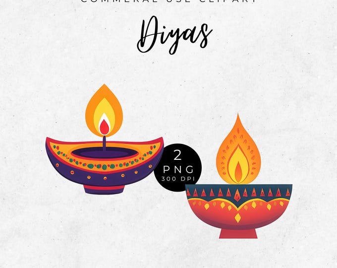 Diwali Diya Lamp SVG Bundle: Hindu Festival Clipart (digital Download ...