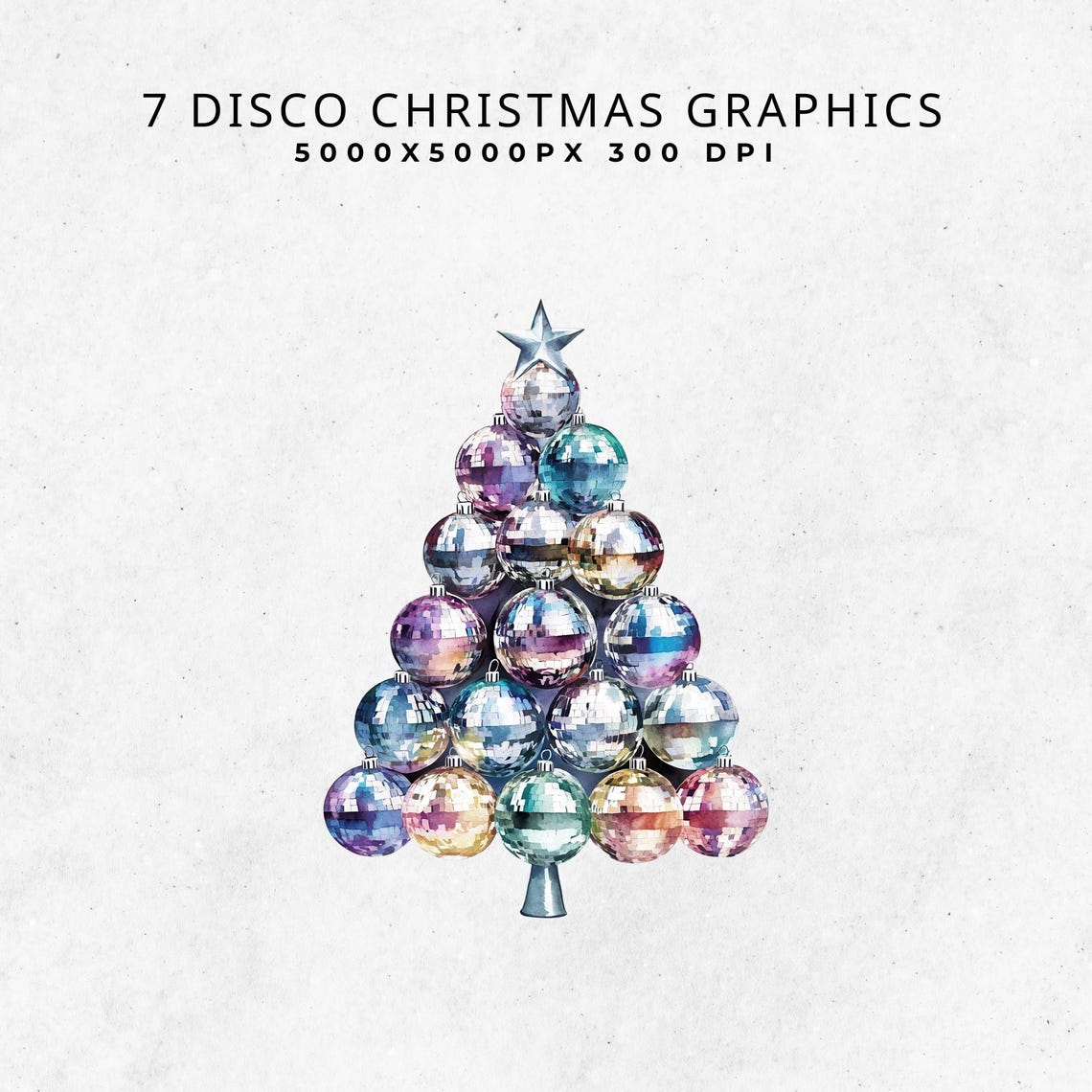 Retro Disco Christmas Clipart: Pink Bow Ornaments (digital Download) - Etsy