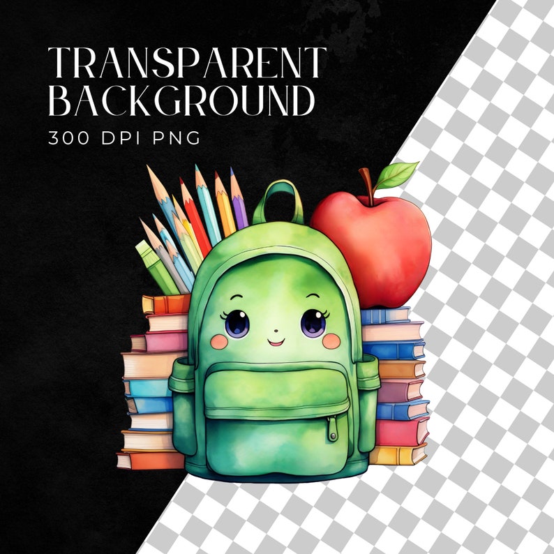 Cute School Supply Clipart, School Lunch Clipart, Back to School ...