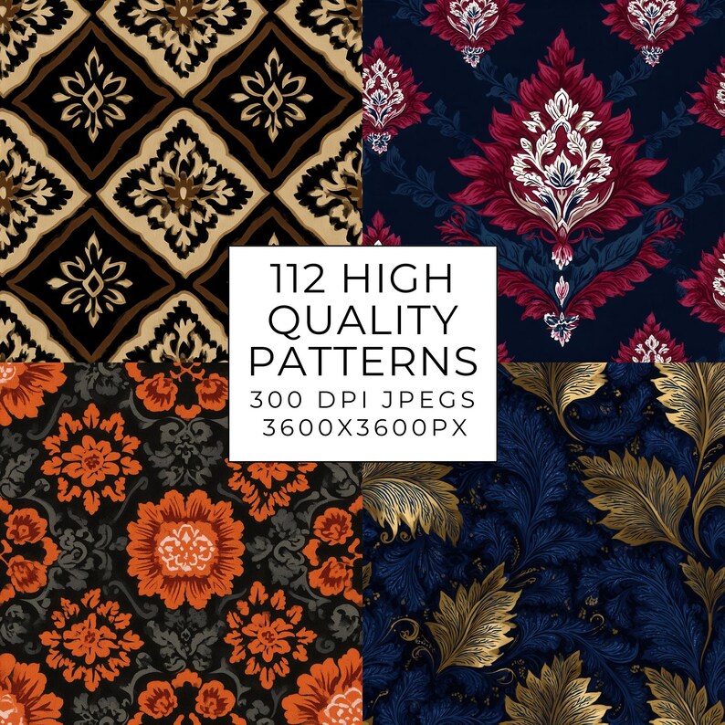 Balinese Batik Digital Paper Pack: Scrapbooking & Crafts (12x12 Inch ...