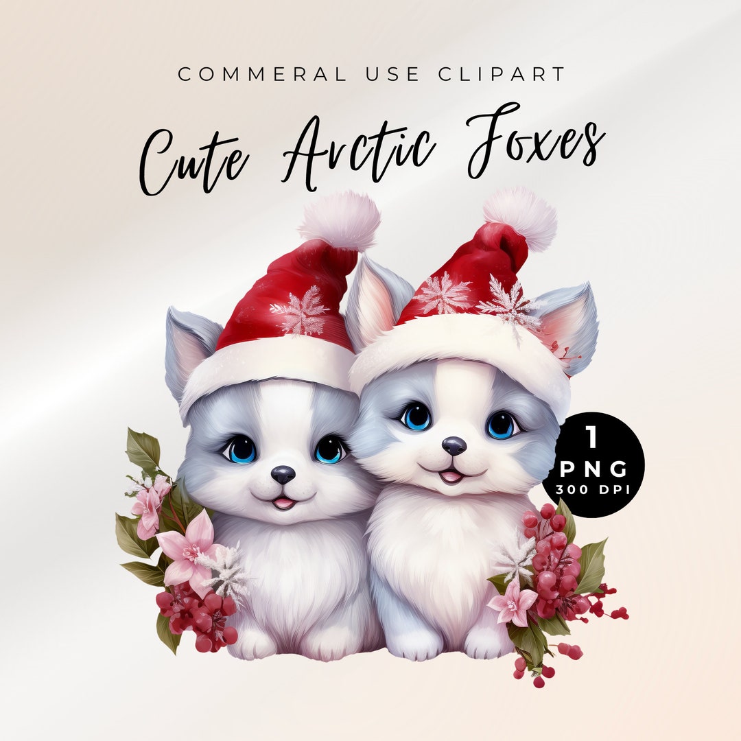 Cute Winter Foxes Clipart, Fall Fox Clipart, Fox Clipart Set, Winter ...