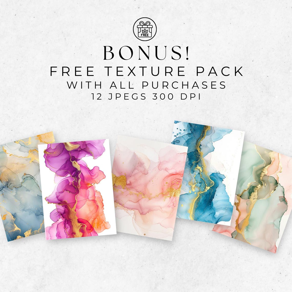 Gold & Purple Watercolor Texture Backgrounds: Scrapbooking Paper ...