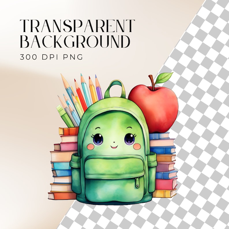 Cute School Supply Clipart, School Lunch Clipart, Back to School ...