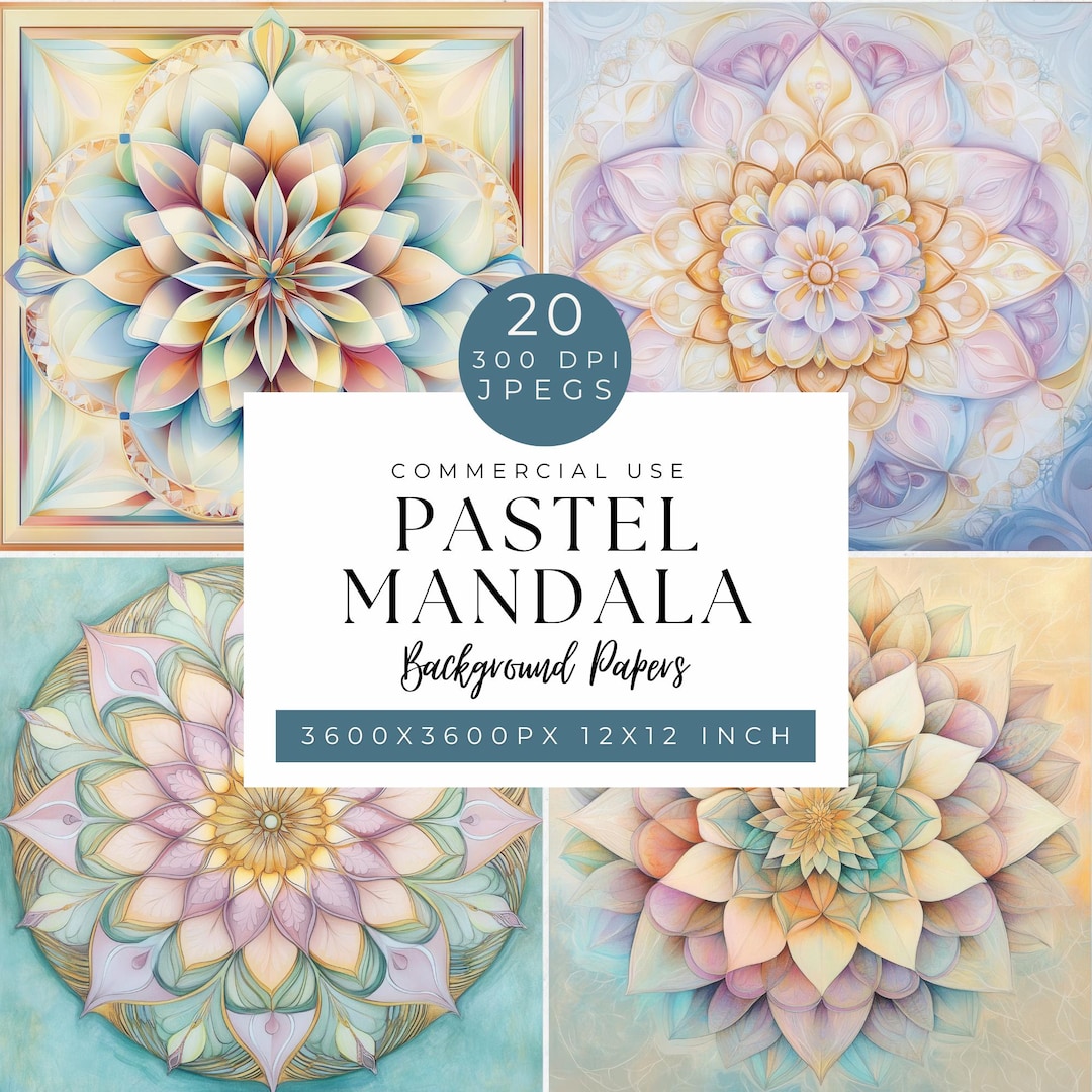 Mandala Clipart, Mandala Background Papers, Mandala Patterns, Printable ...